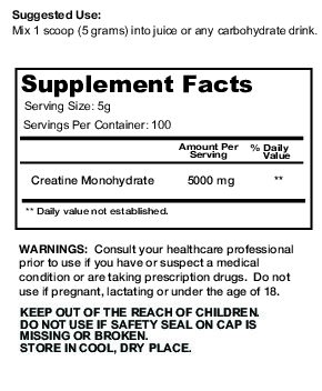 CREATINE 500g 100% Pharmaceutical Grade - 1 Life Science